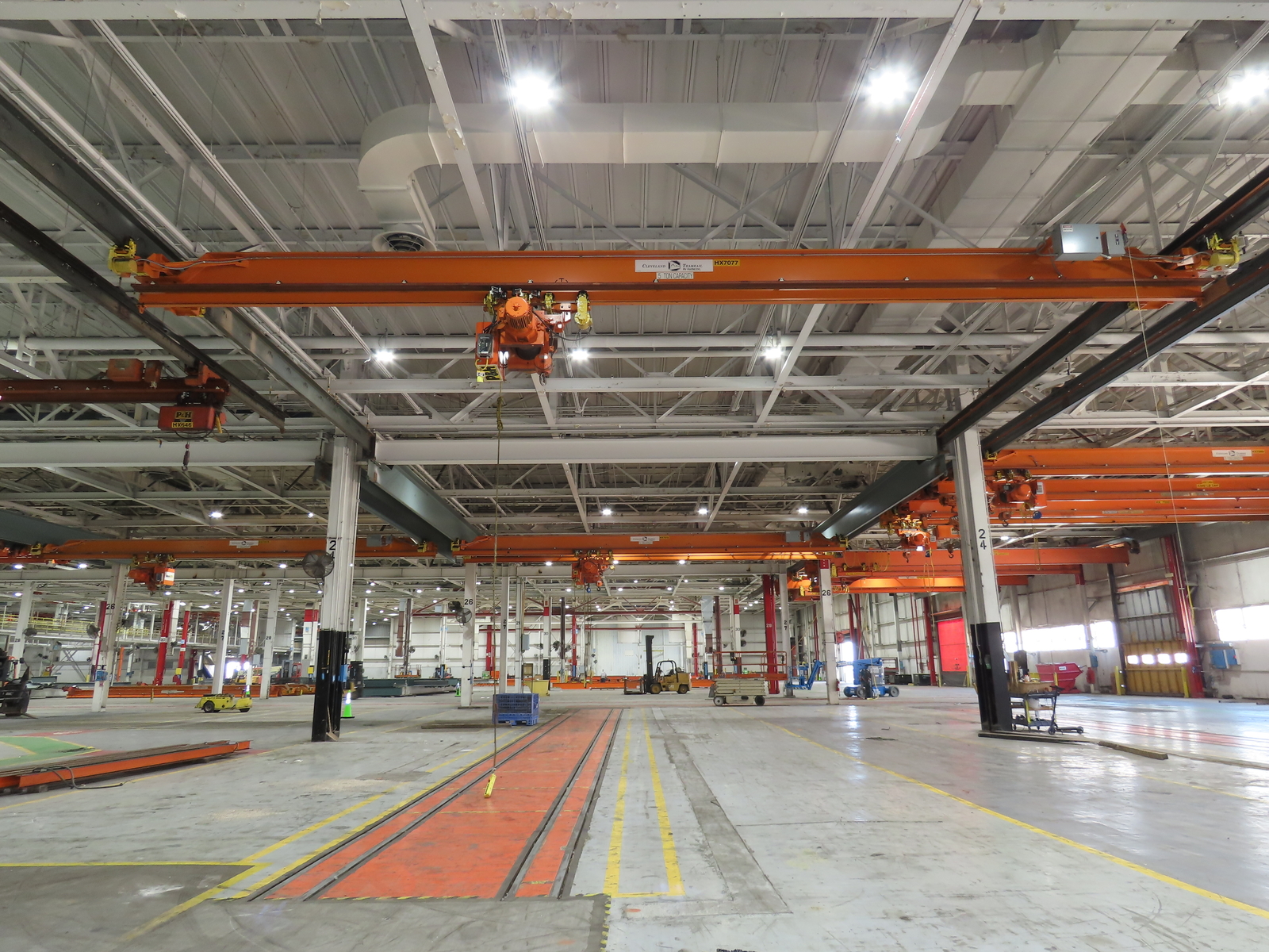 Cleveland Tramrail P&H 5 Ton Single Girder Underhung Bridge Crane 45 ...