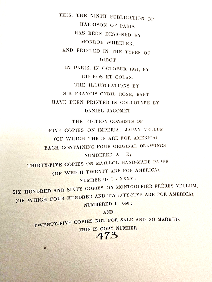 CHILDE HAROLD’S PILGRIMAGE by LORD BYRON Harrison of Paris #473 of 660 ...