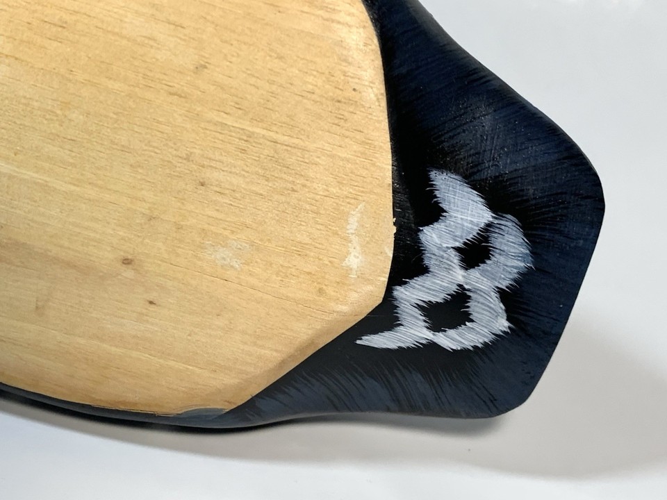 Hand Painted Artisan Carved Solid Wood Body Loon Decoy Red Glass Eyes ...