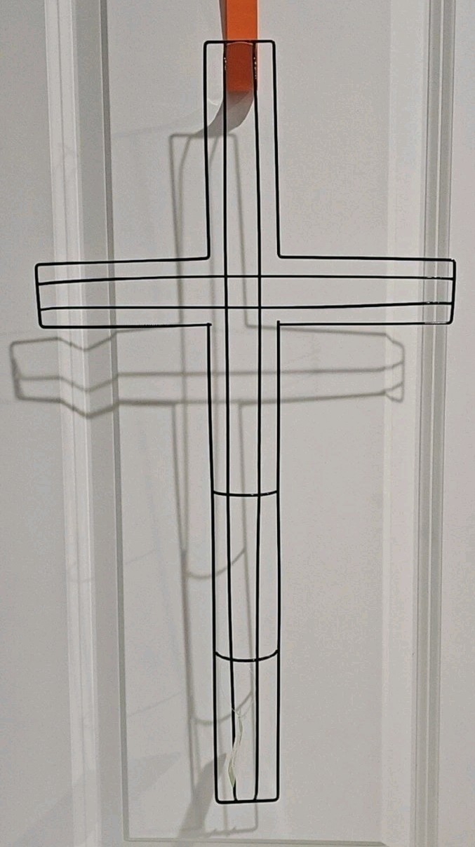 5 Pcs Cross Metal Wreath Frame Floral Garden Cross Shaped Metal Wire ...