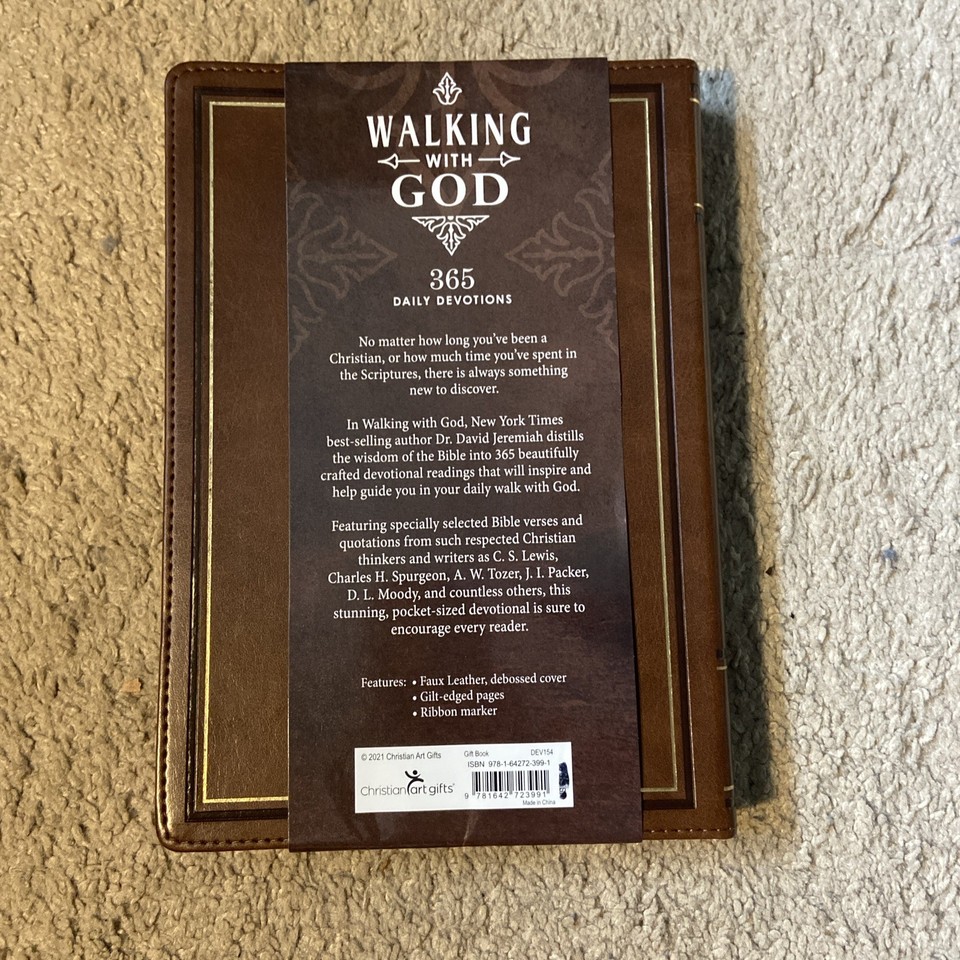 Walking with God Devotional by David Jeremiah, Leather Bound ...