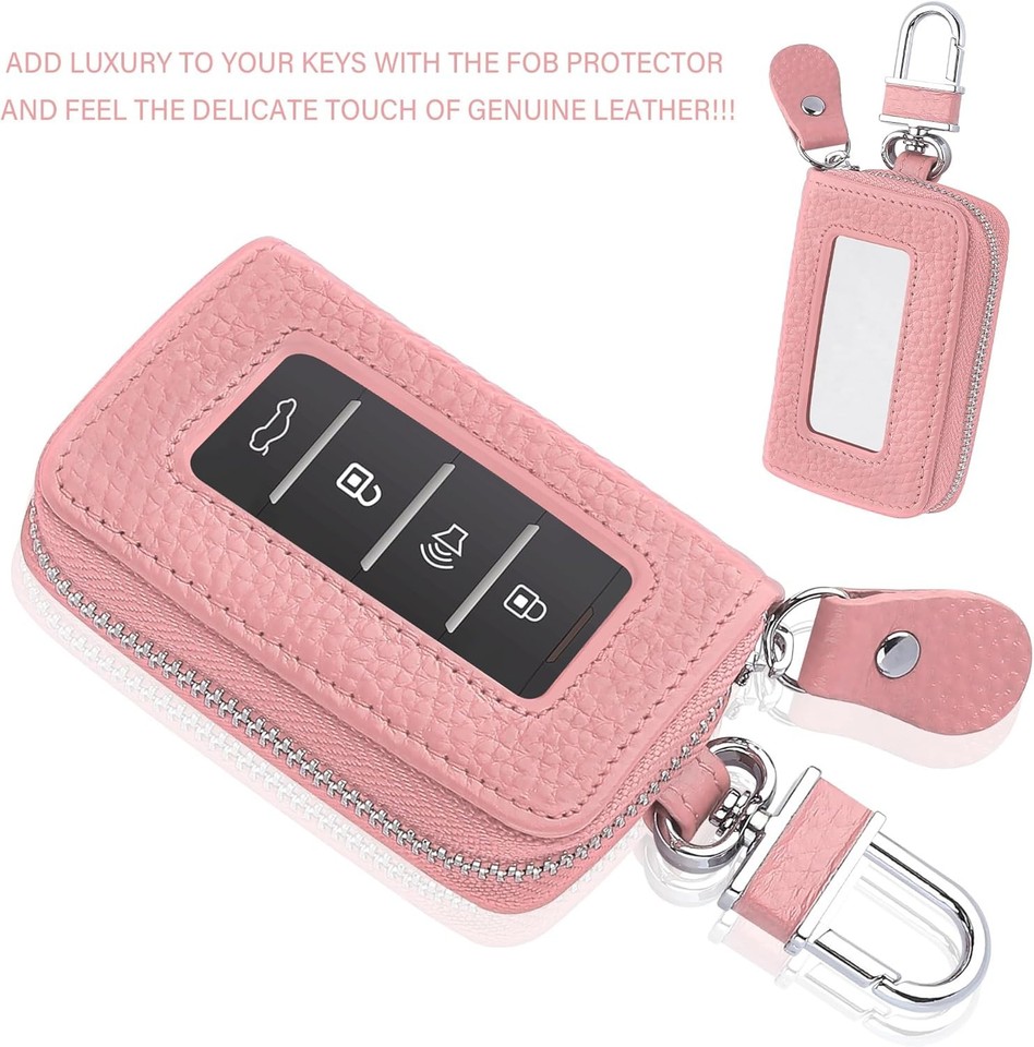 Key Fob Case for Replacing Old Key Fob Cover, Genuine Leather Car Key ...