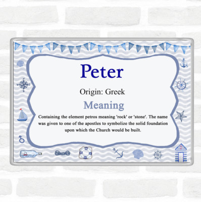 Peter Name Meaning Jumbo Fridge Magnet Nautical | eBay UK