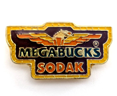 VTG Megabucks Sodak Gaming Casino Slot Machine Pin Advertise Yellow ...