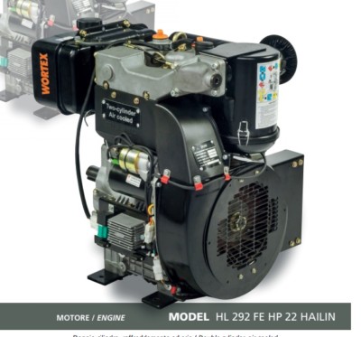 Hailin Diesel Engine HL292 22Hp Cylindrical Shaft D 36.5 Electric Start ...