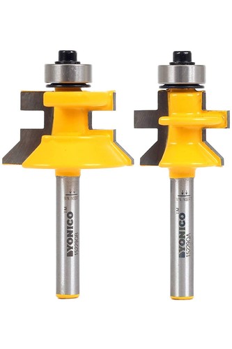YONICO Tongue and Groove Router Bits Set Flooring 2 Bit Flooring 1/4 ...
