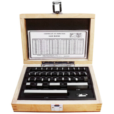 36 pc Steel Gage Block Set .000005 Space Block Harden Gauges Gauge ...
