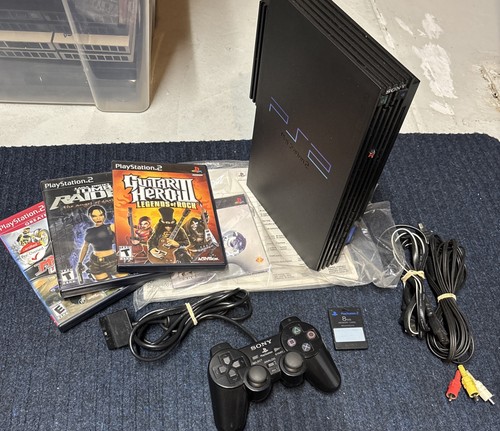 Sony PlayStation 2 PS2 Fat SCPH-50001/N Console System W/ 3 Games ...