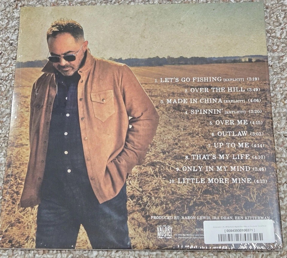 Aaron Lewis SIGNED vinyl - THE HILL Ghostly Translucent Tan / Clear ...