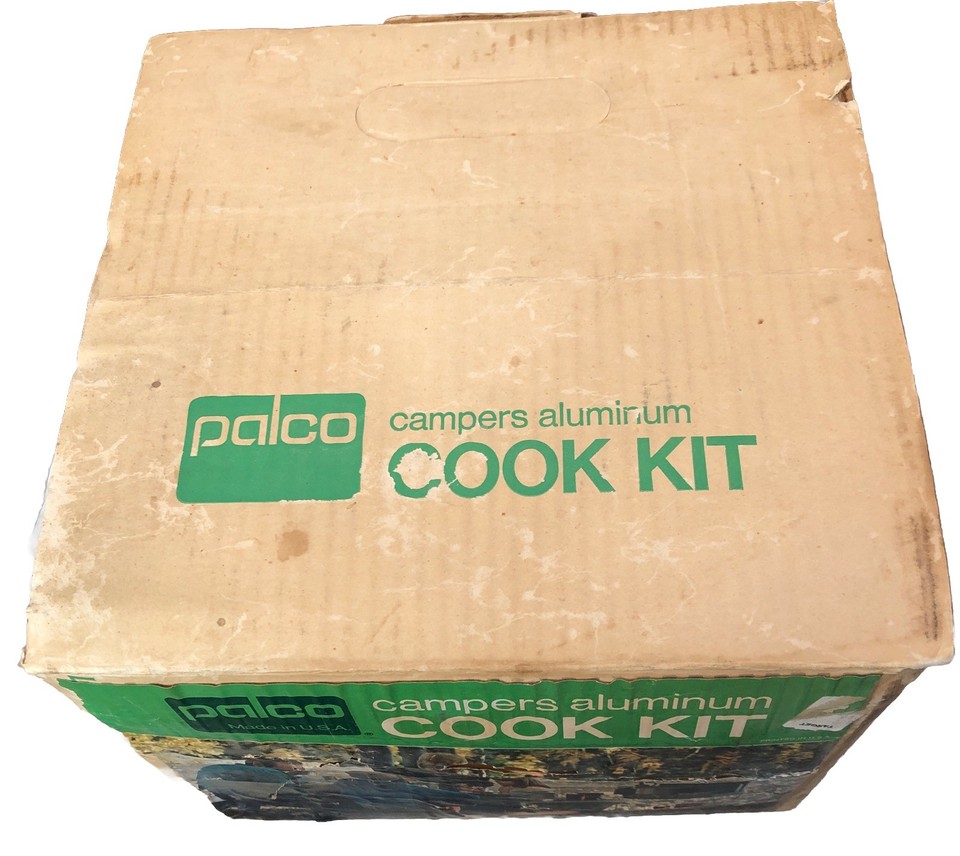 VINTAGE 14 PIECE PALCO #414 ALUMINUM CAMP COOK SET WITH BOX ** Free ...