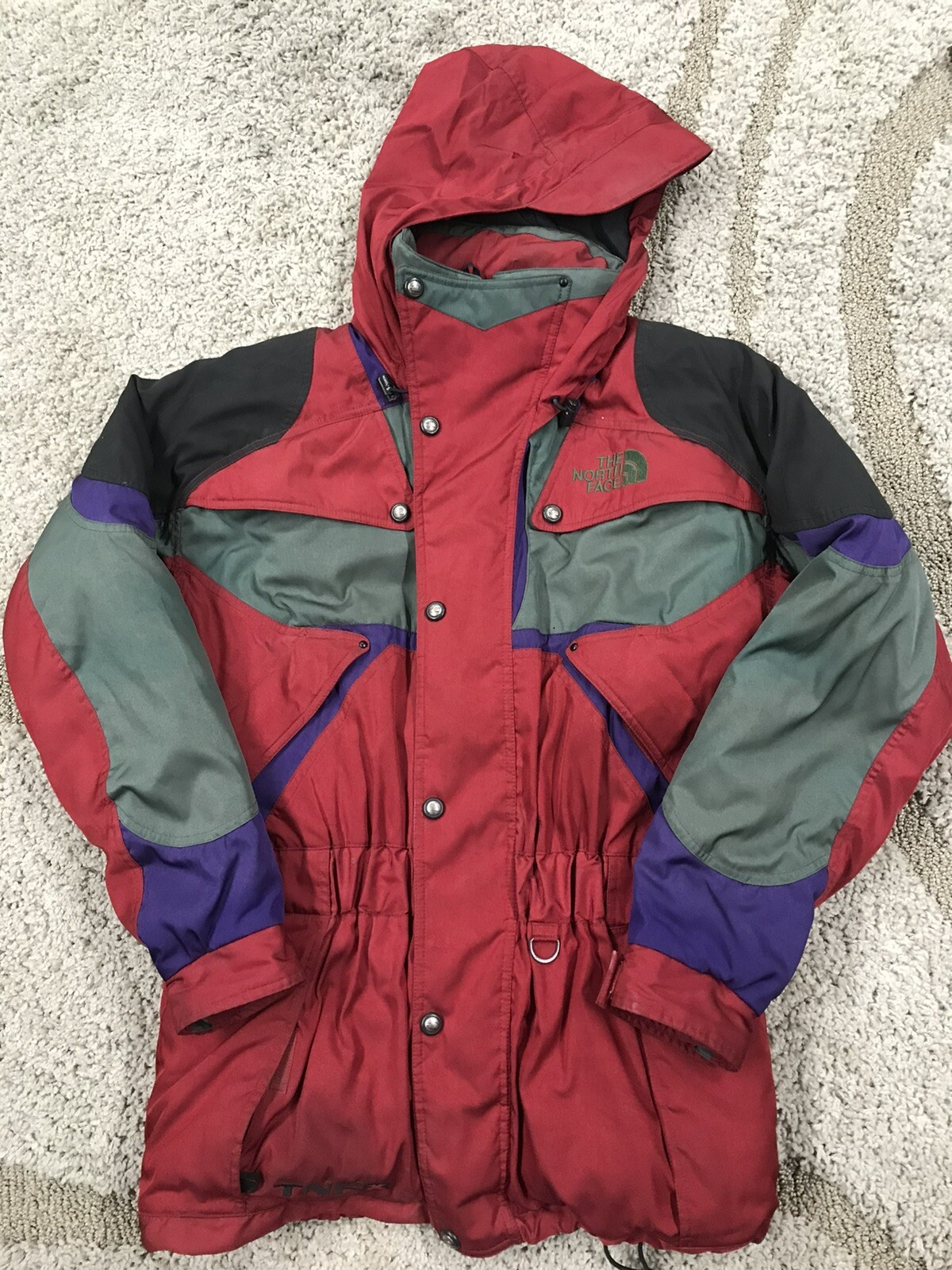 Vintage The North Face Extreme Ski Jacket - Size Large - Red Gray ...
