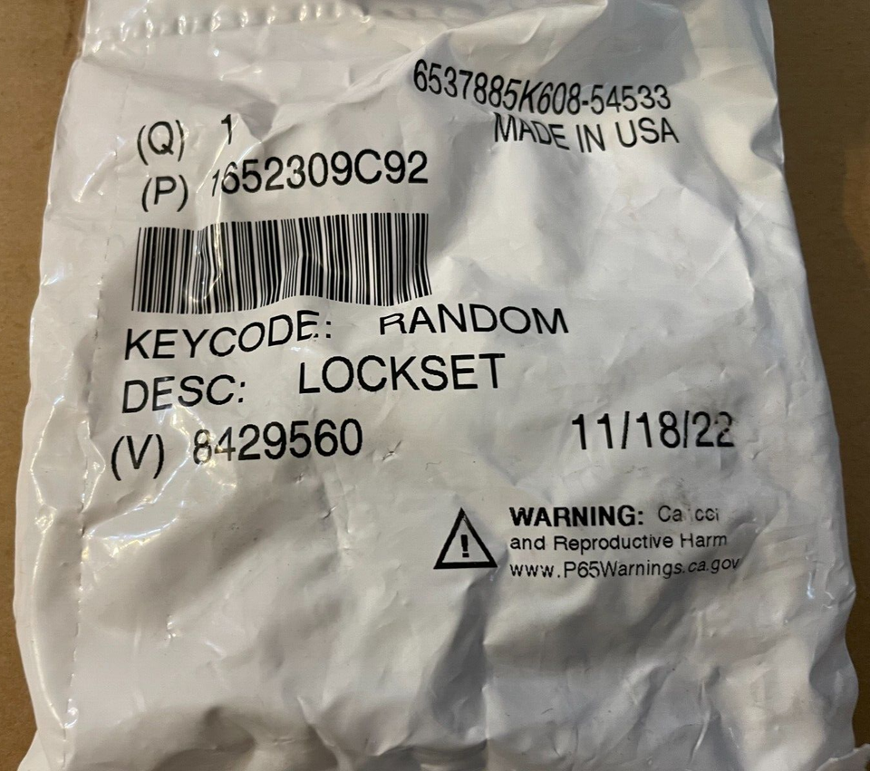 Navistar International Truck 1652309C92 LOCKSET | eBay