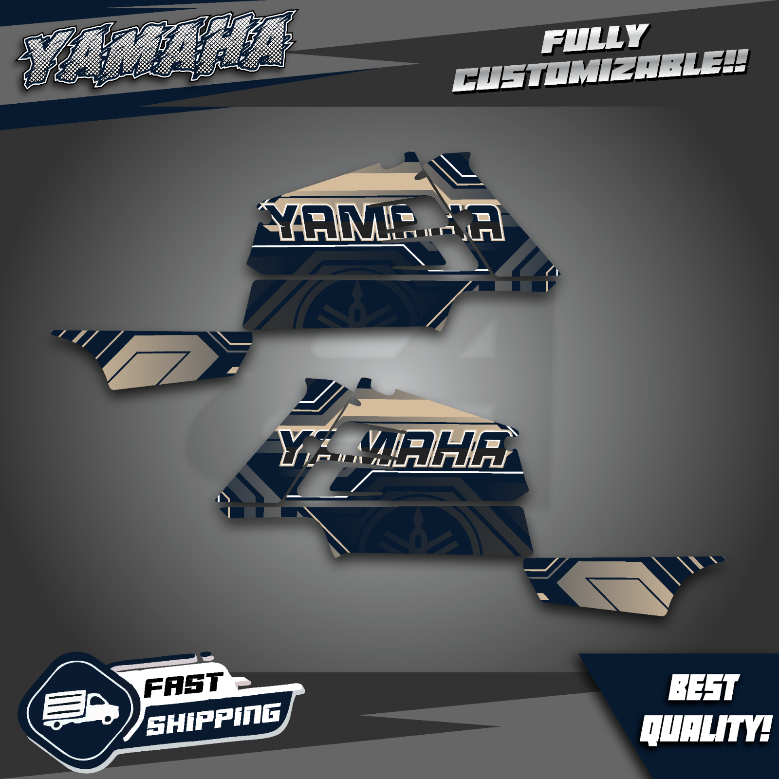Yamaha Banshee 350 full graphics kit stickers decals atv | eBay
