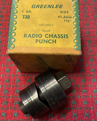 Greenlee 1-3/8” Punch Radio Chassis Punch w Box Made in USA Excellent ...