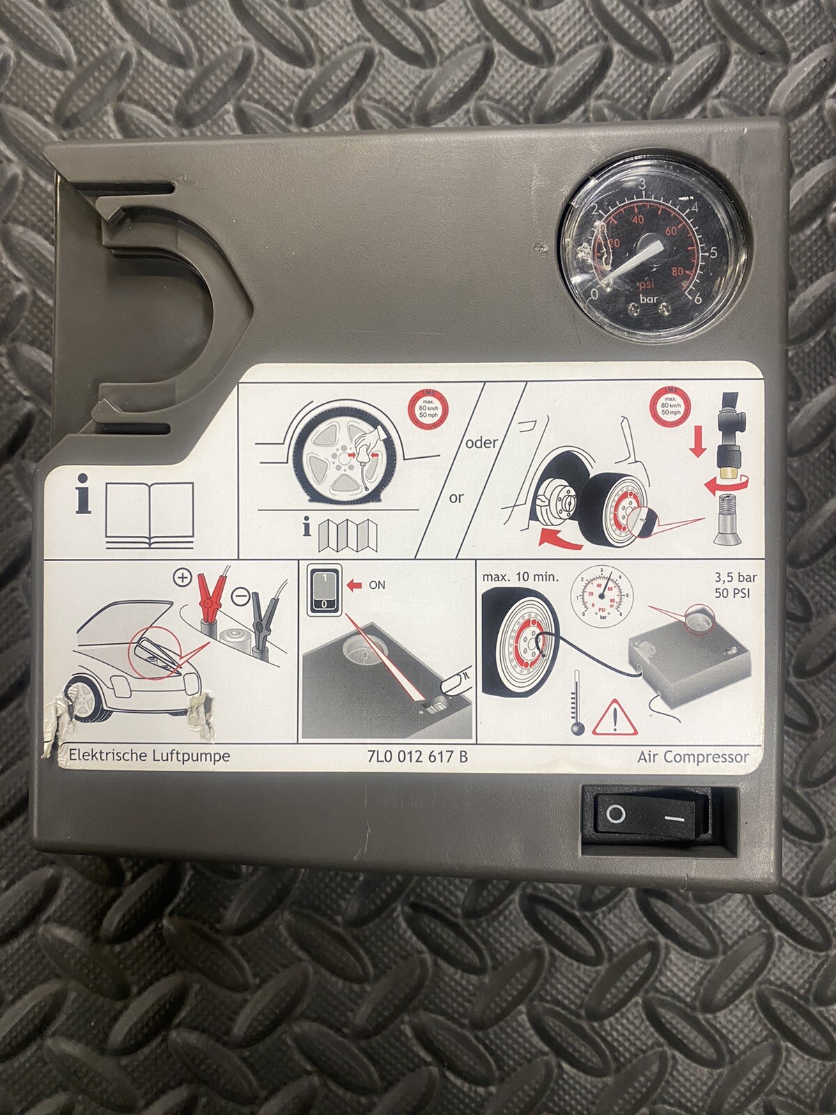 Genuine Porsche Tire Inflator Compressor New OEM 7L0012617B | eBay