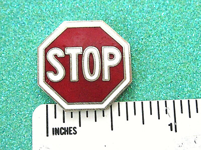 STOP SIGN - hat pin , lapel pin , tie tac , hatpin GIFT BOXED lg Q | eBay