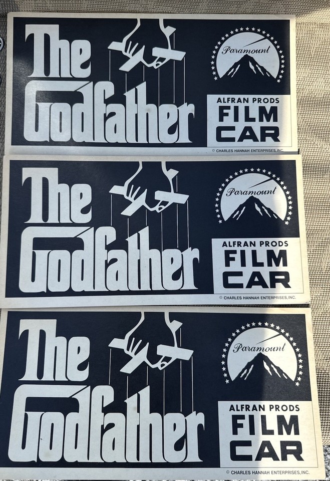 The Godfather 1972 Film Car Placard Movie Poster Placard Francis Ford ...