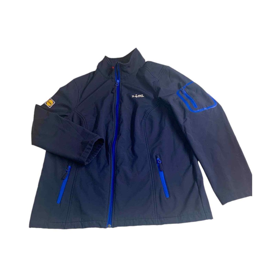 Women's LIDL Employee Long Sleeve Full Zip Navy Fleece Lined Rain ...
