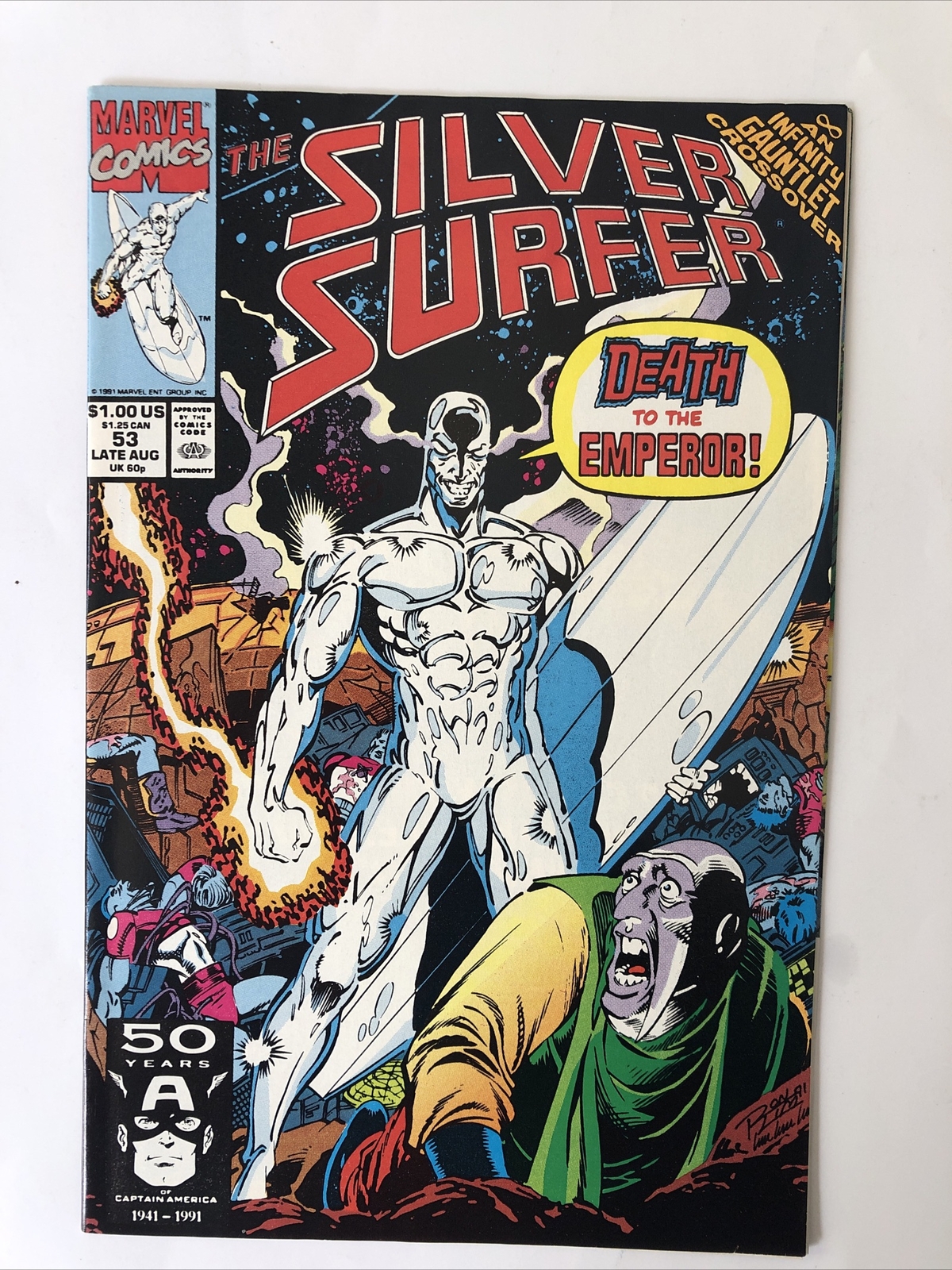 Silver Surfer #53 Vol 3 NM 1st General Ael-Dan & Dar-Benn Kree The ...