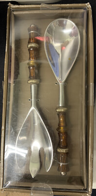 Pier 1 Imports Serveware Set Salad Server Cater Spoon Fork Contains 2 ...