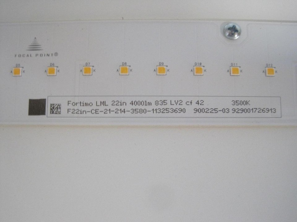 FOCAL POINT FEQ2-22-AC-3000L-35K-1C-277-SD5-G1 LED LUMINAIRE LIGHT ...