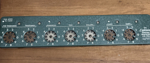 Vintage Lightning Adding Machine Mechanical 1940s Analogue Calculator ...