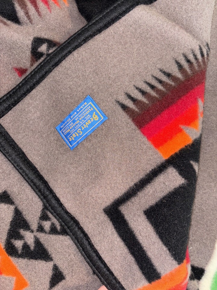 Pendleton Beaver State Indian Blanket Wool Navajo Print Chief Joseph ...