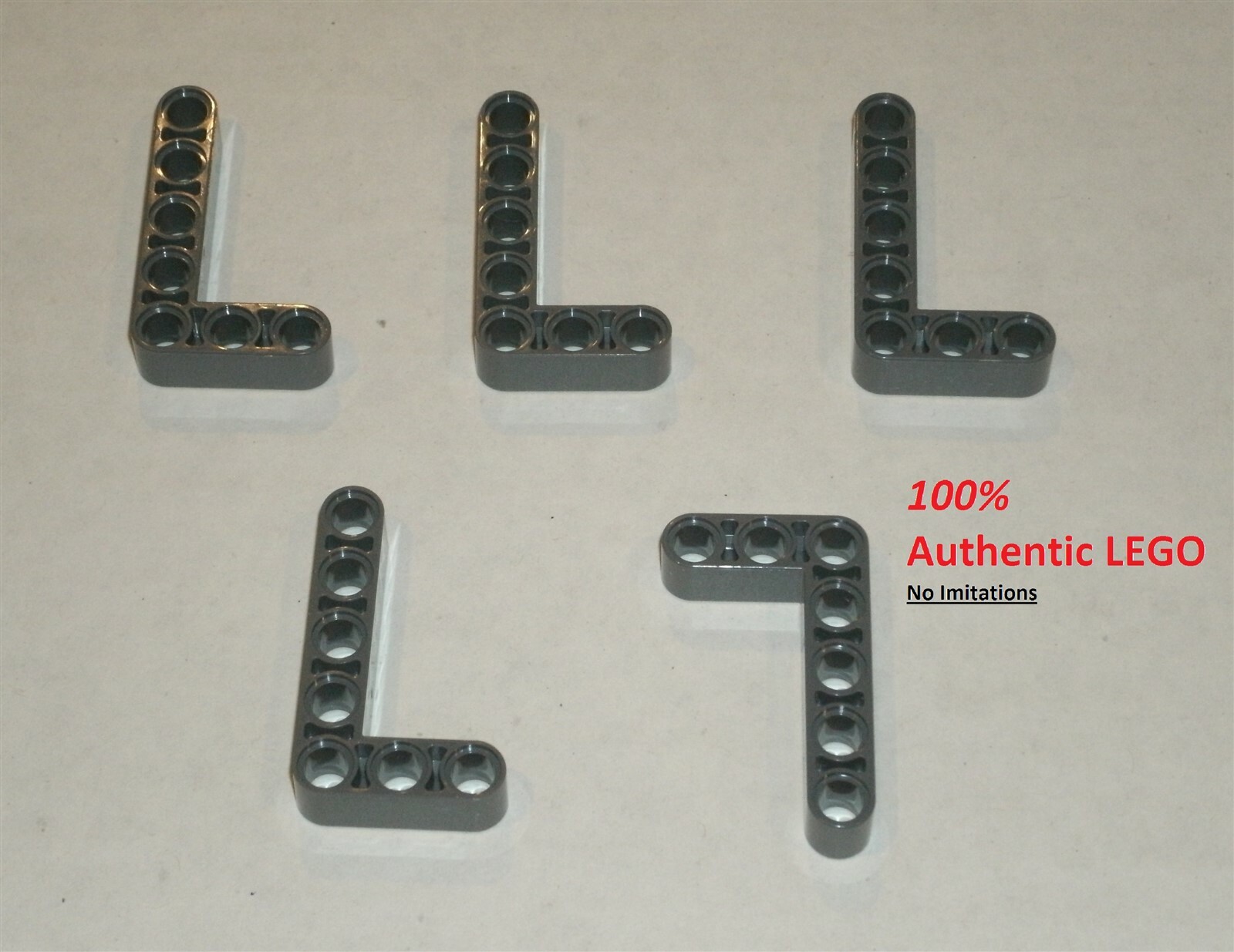 LEGO NEW Dark Stone Grey Beam 90 degrees 3 and 5 Holes (5x) 4210753 ...
