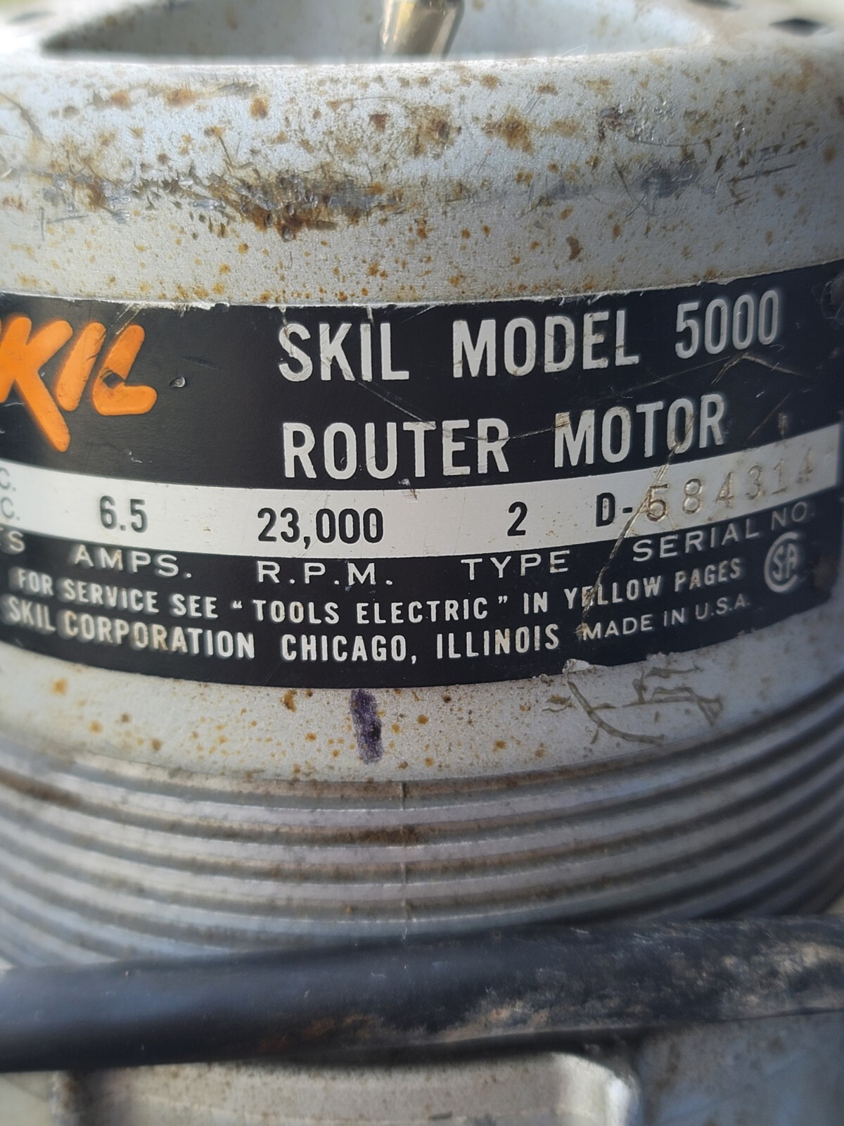 Skil Model 5000 Router Motor For 297 Router Or 296 Plane | eBay