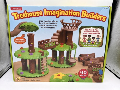 EUC Lakeshore Treehouse Imagination Builders 100 Complete Plus Dolls ...