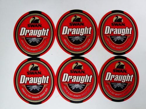 Swan Brewery - Six (6) Swan Draught Beer Coasters | eBay Australia