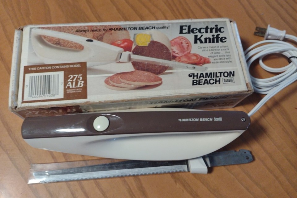 Vintage Vintage Hamilton Beach Electric Knife Carving Brown & Ivory 275 ...