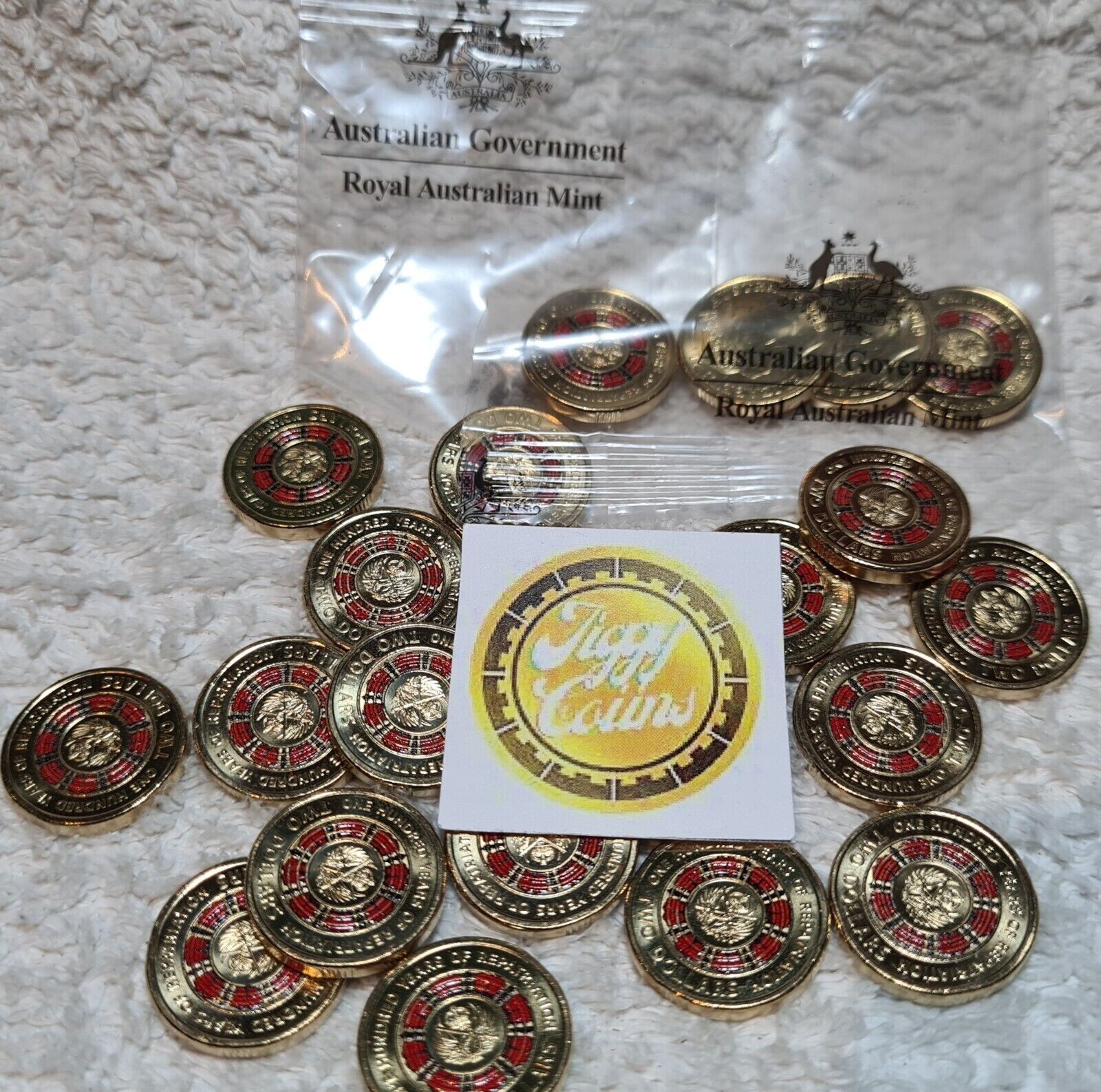 2019 - 2022 UNC $2 dollar 6 Coin set Honey Bee Peacekeeping Ambo Repat ...