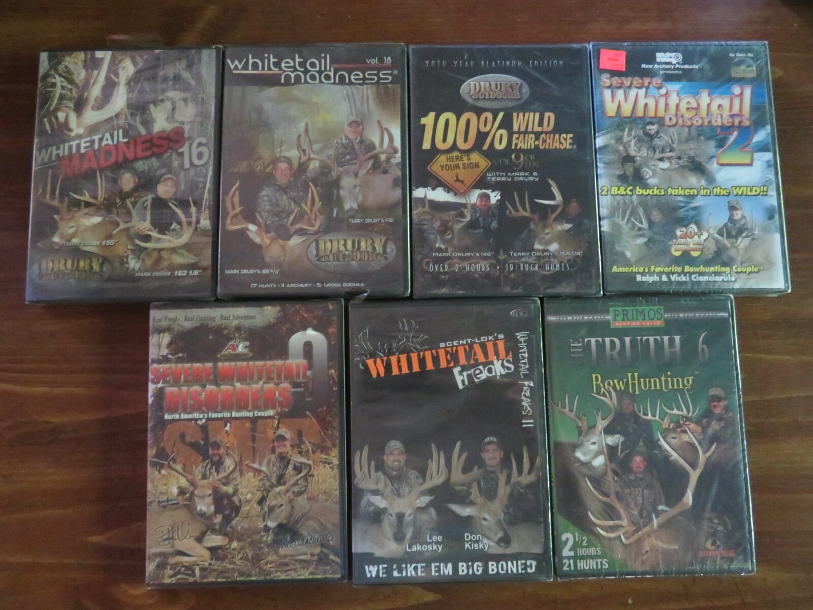 7 NEW DEER HUNTING DVD LOT; DRURY OUTDOORS DREAM SEASON, WHITETAIL ...
