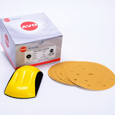 100 Excenterschleifscheiben 150 mm 15 Loch Korn 320 mit ...