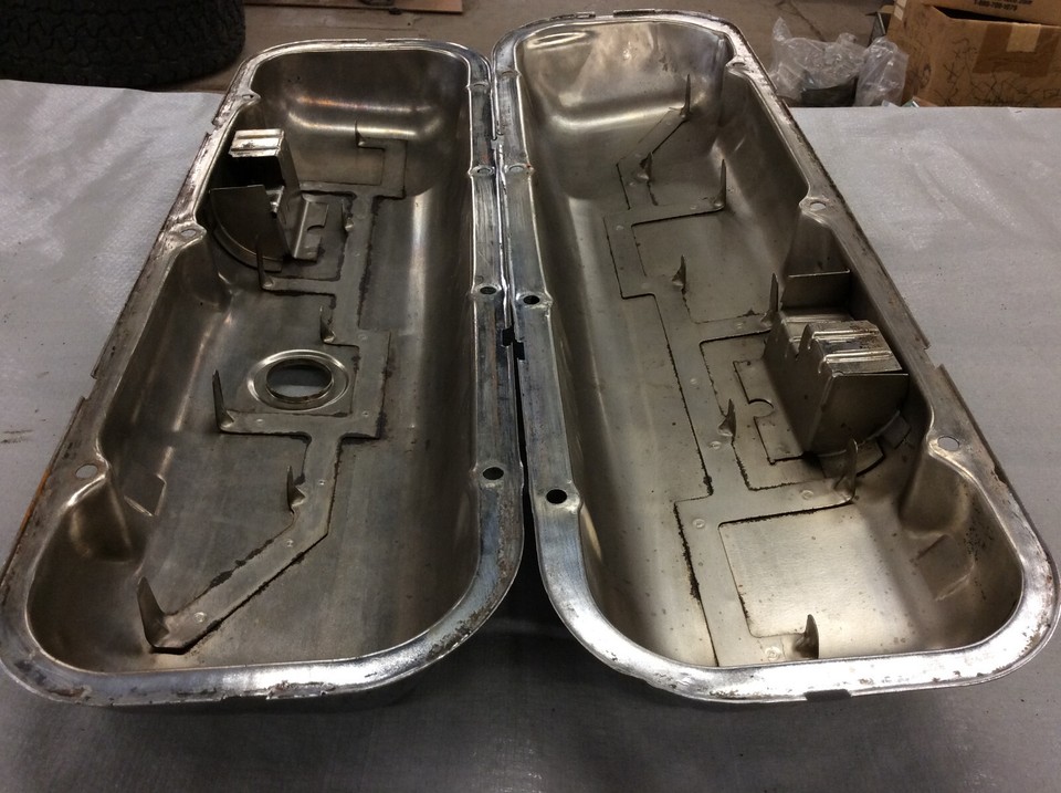 Pair 71 72 Corvette Chevy 454 Big Block Chrome Valve Covers w/ Drippers ...