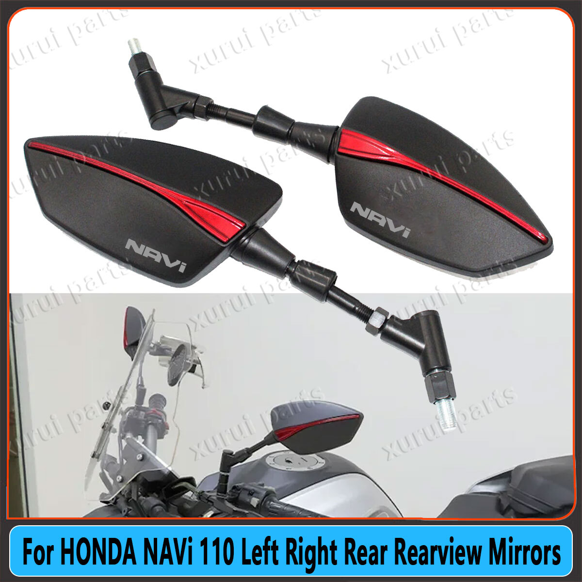 For HONDA NAVi 110 2016 17 2018 2019 2020-2023 Left Right Rear Rearview ...