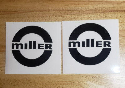 MILLER Welder Welding Machine 8" 1980's 147 BLACK (2) VINYL DECAL ...