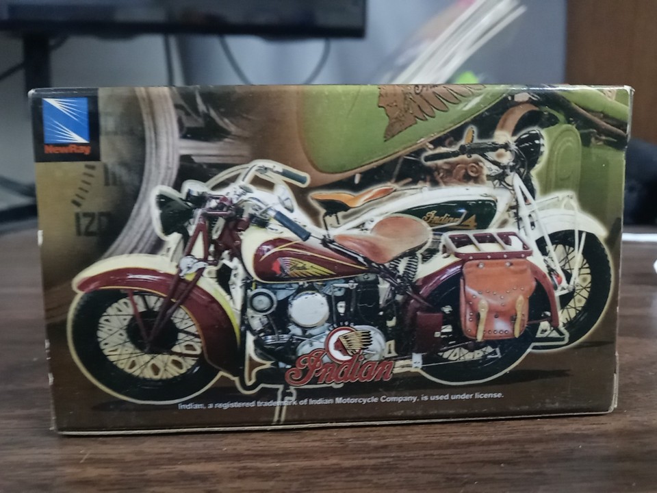 New Ray Indian Four 1939 Motorcycle Miniature New In Box 1:32 Scale ...