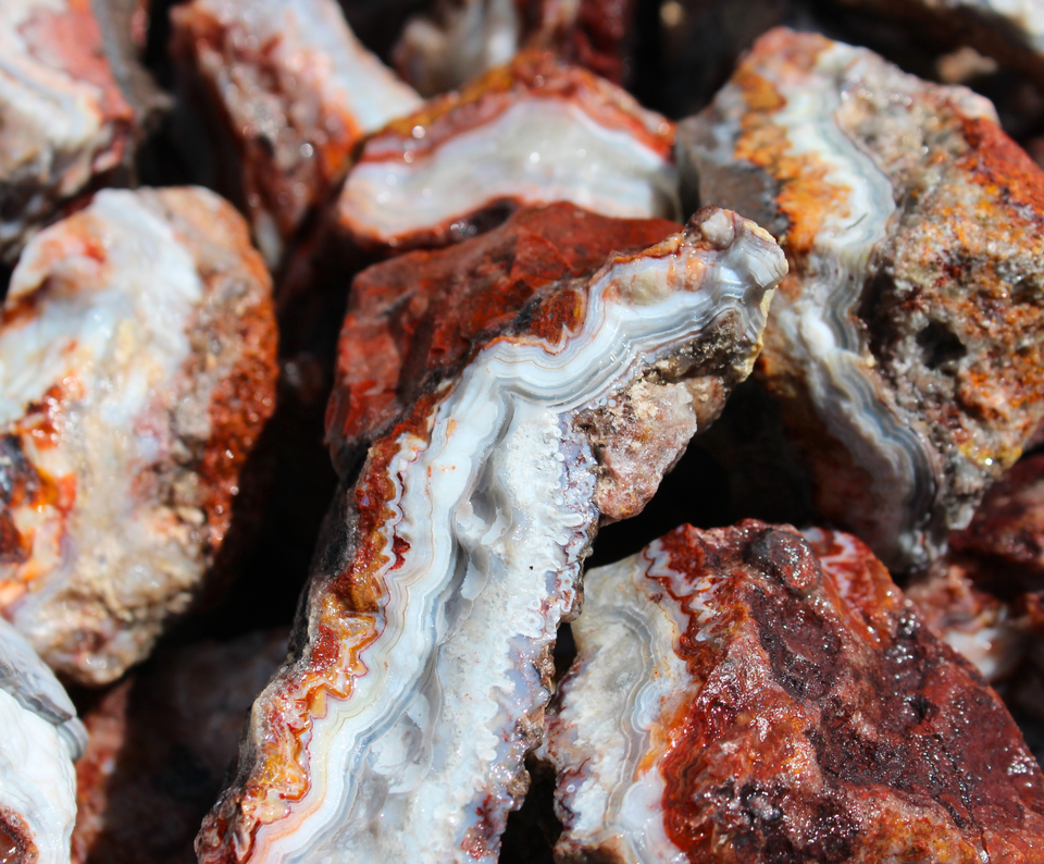 Mexican Lace Agate - Rough Rocks for Tumbling from Mexico - Bulk ...