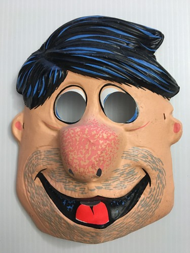 Ben Cooper Fred Flintstone 1972 Mask Halloween Decoration Hanna Barbera ...