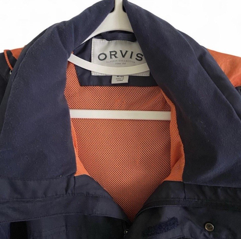 Orvis Men’s Blue Weatherproof Windproof Rain Outdoor Hiking Fishing ...