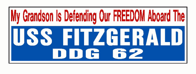 USS FITZGERALD DDG 62 Decal 3 X 9 U S Navy USN Military B01 | eBay