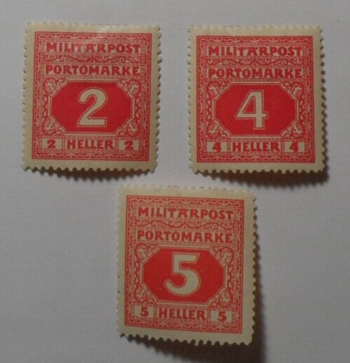 STAMPMART: AUSTRIA PORTOMARKE MILITARY POST 47 HELLER 6 MINT LIGHT ...