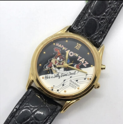 Vintage Taz 40th Birthday Watch 1994 Retired NIB Armitron Taz Musical ...