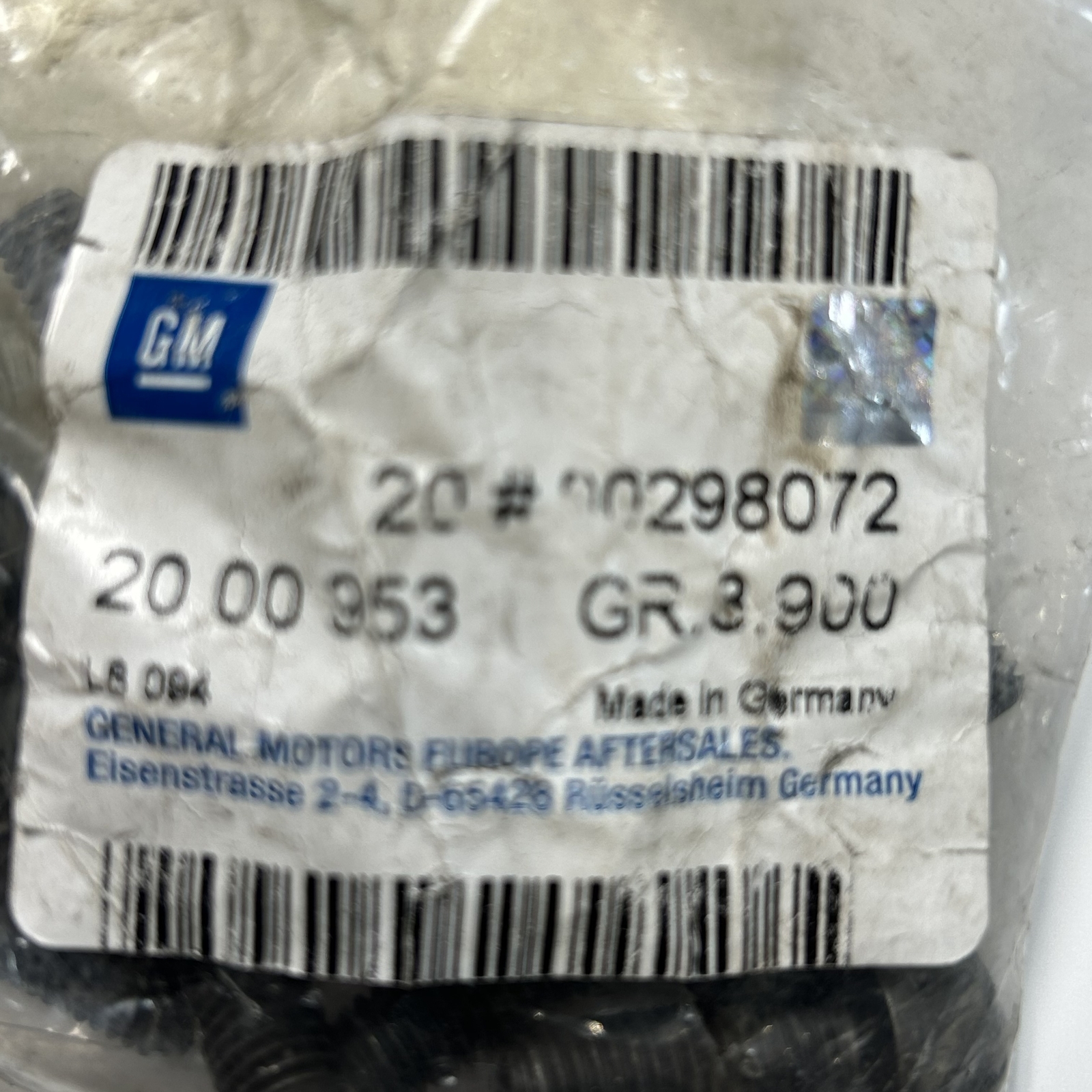 Genuine GM Vauxhall ASTRA VECTRA CORSA Exhaust Manifold X4 Bolt Bolts ...