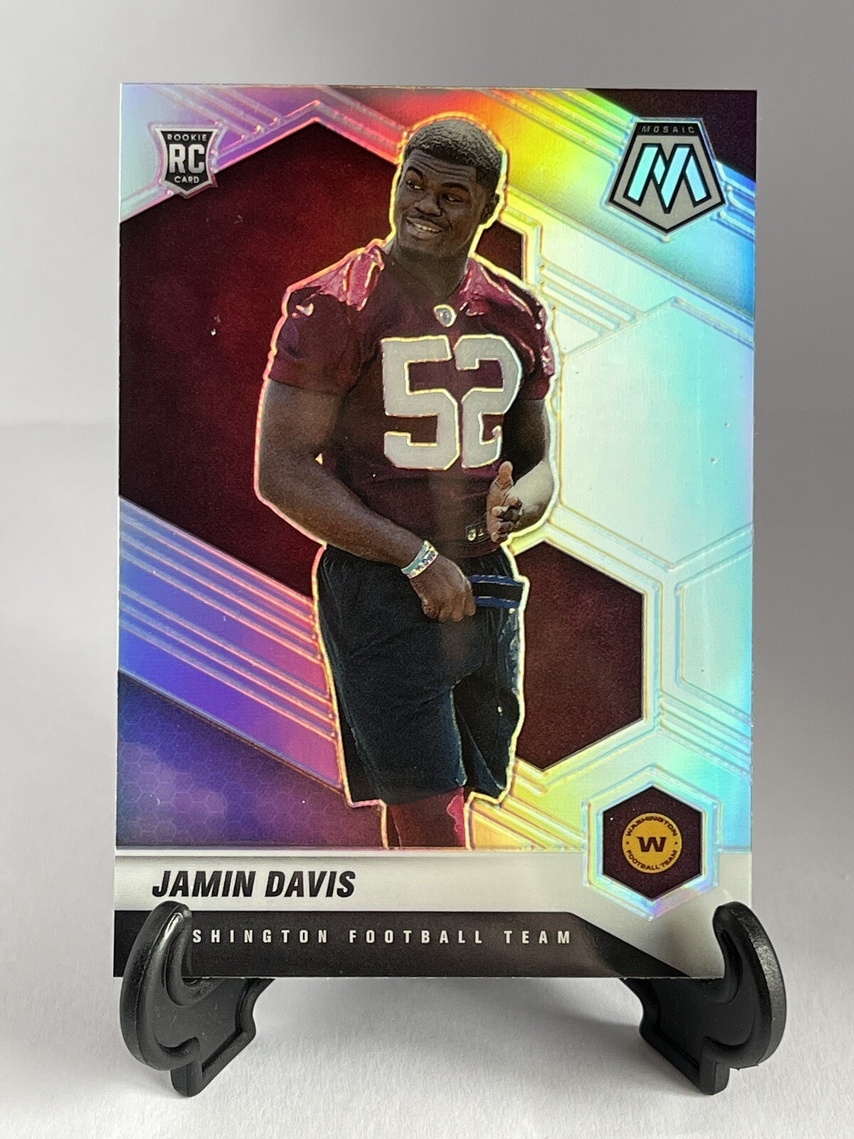 2021 Panini Mosaic JAMIN DAVIS 346 Silver Prizm Rookie RC Washington ...