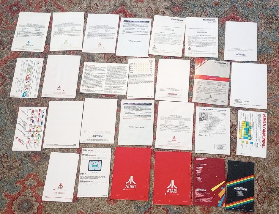 Lot of 27 Atari Vintage Original Video Game Manuals Catalogs ...