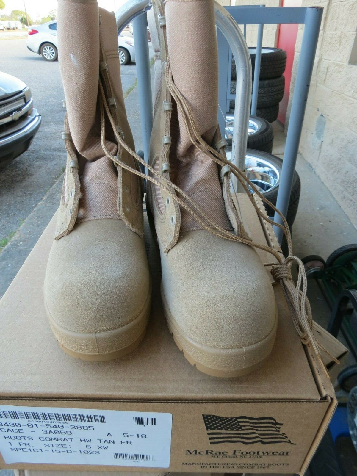 BOOTS, COMBAT HW TAN FR SIZE: 6 XW NSN: 8430-01-540-3885 | eBay