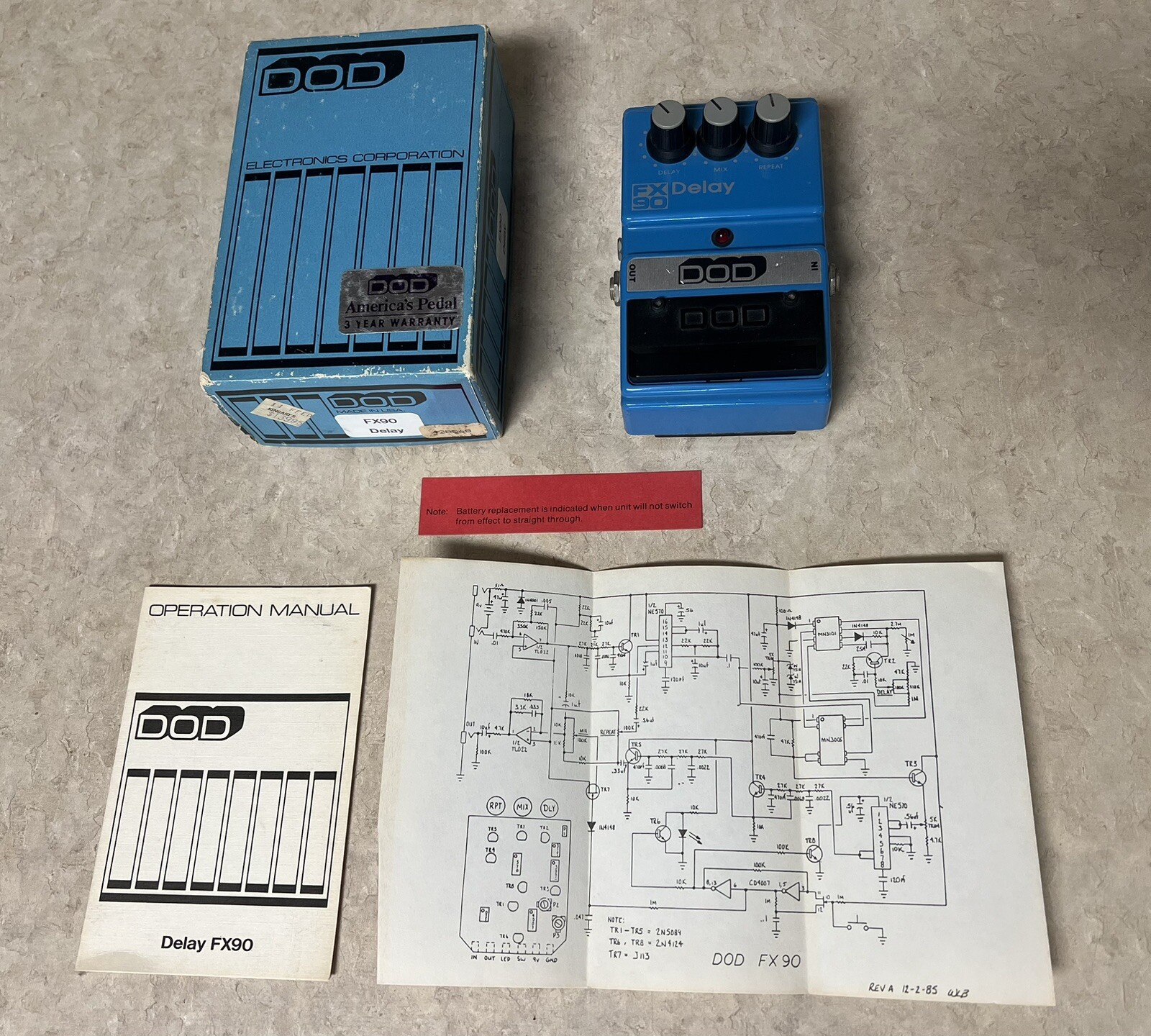 DOD FX90 Vintage Delay Guitar Pedal With DOD Adapter | eBay